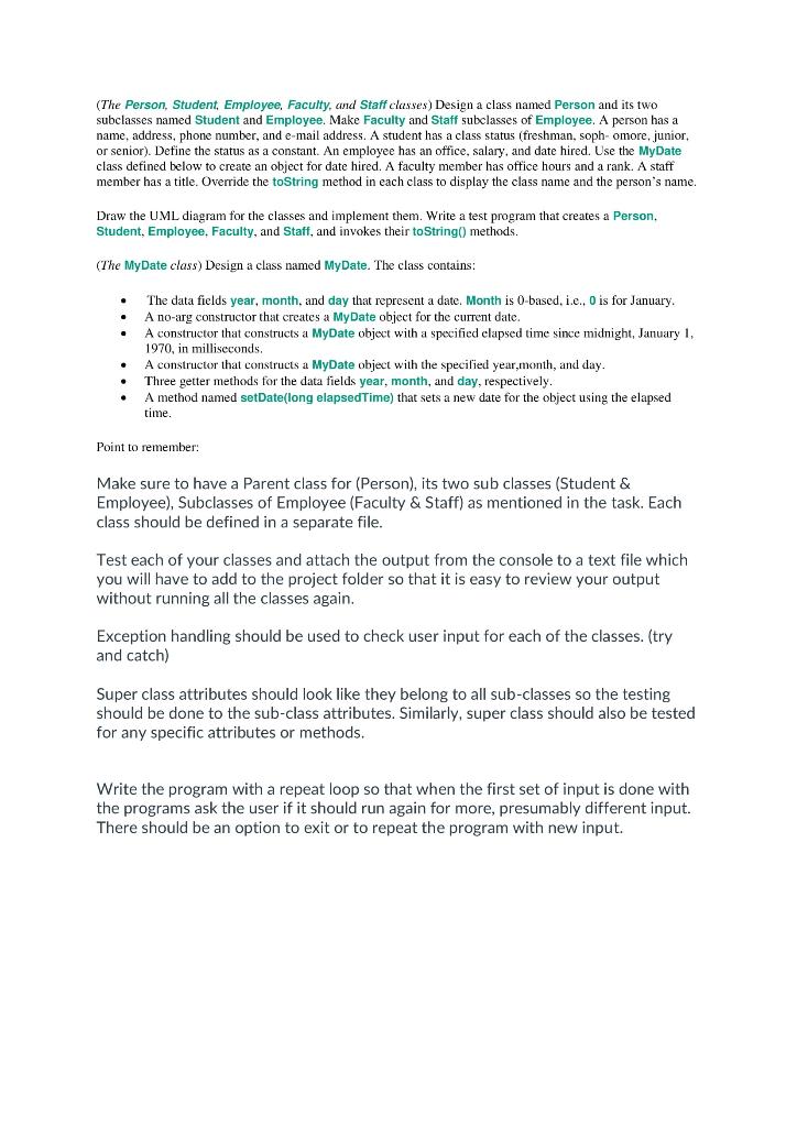 Solved (The Person, Student Employee, Faculty, and Staff | Chegg.com