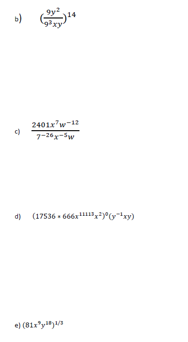 Solved Question 1: Simplify and write answers using only | Chegg.com
