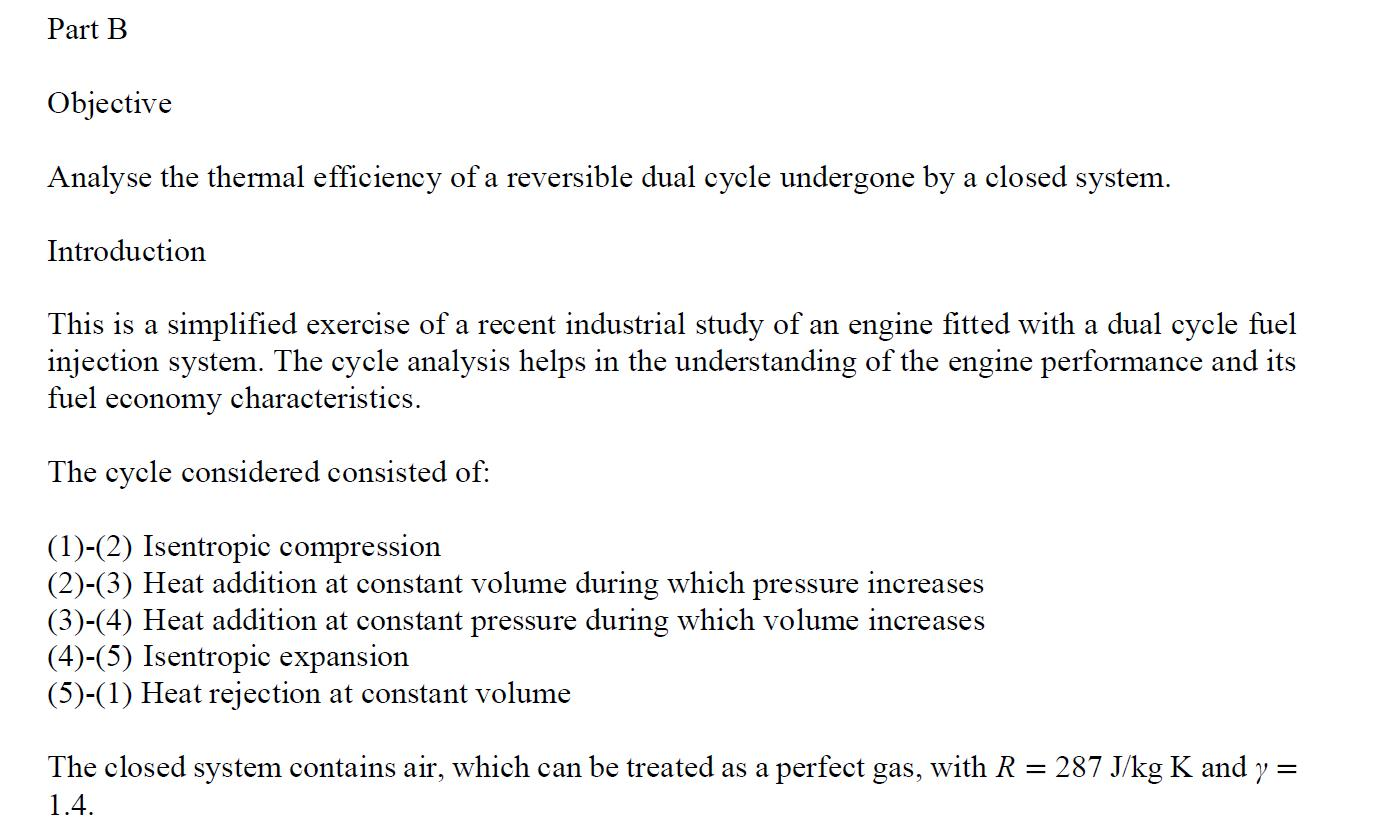 Solved Part B Objective Analyse the thermal efficiency of a | Chegg.com
