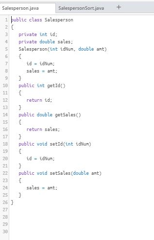 Solved Instructions In Chapter 8, you created a Salesperson | Chegg.com