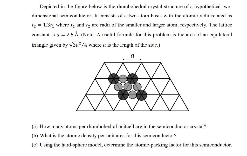 Solved Depicted in the figure below is the rhombohedral | Chegg.com