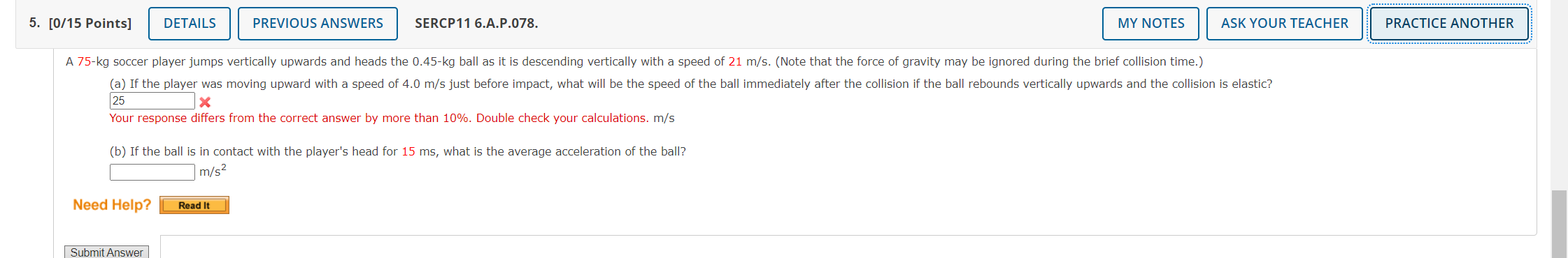 Solved Your response differs from the correct answer by more | Chegg.com