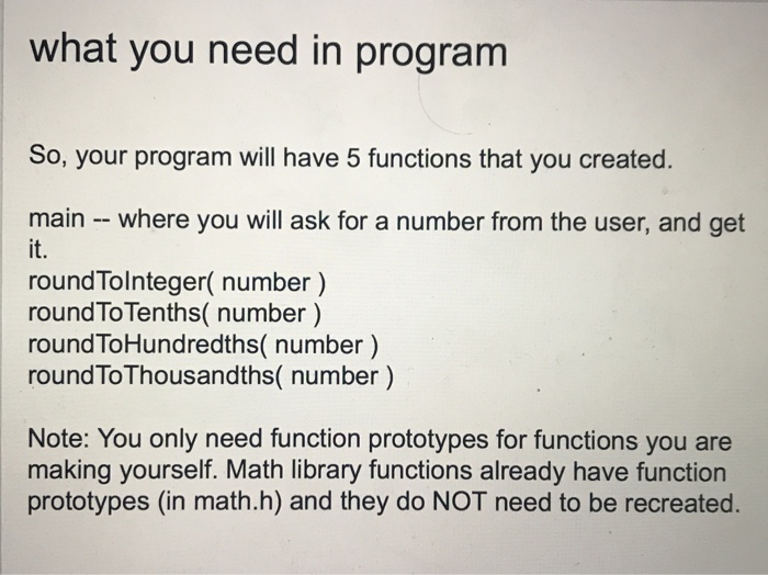 Solved Program: Function floor (found in the math library) | Chegg.com