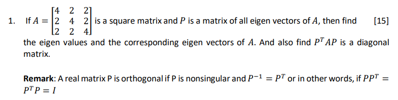 Solved 1. If \\( A=\\left[\\begin{array}{lll}4 & 2 & 2 \\\\ | Chegg.com