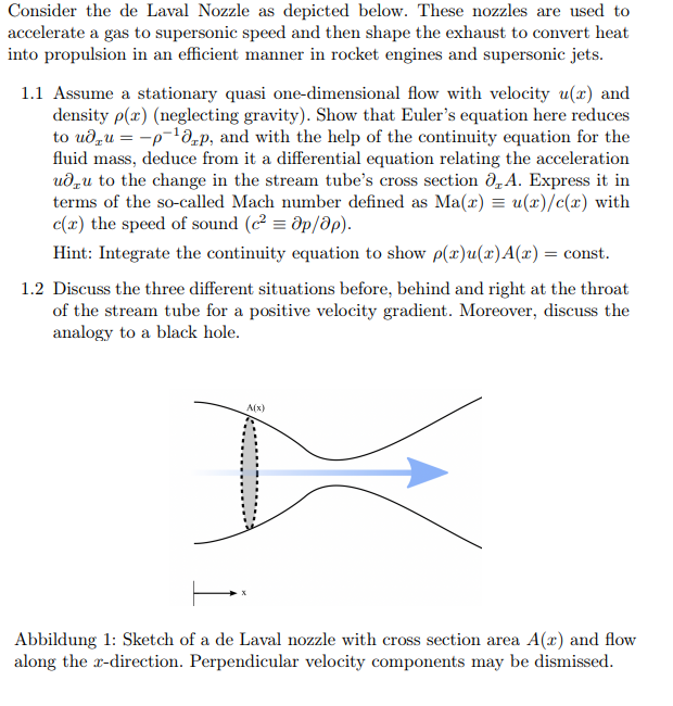 accelerate a gas to supersonic speed and then shape | Chegg.com