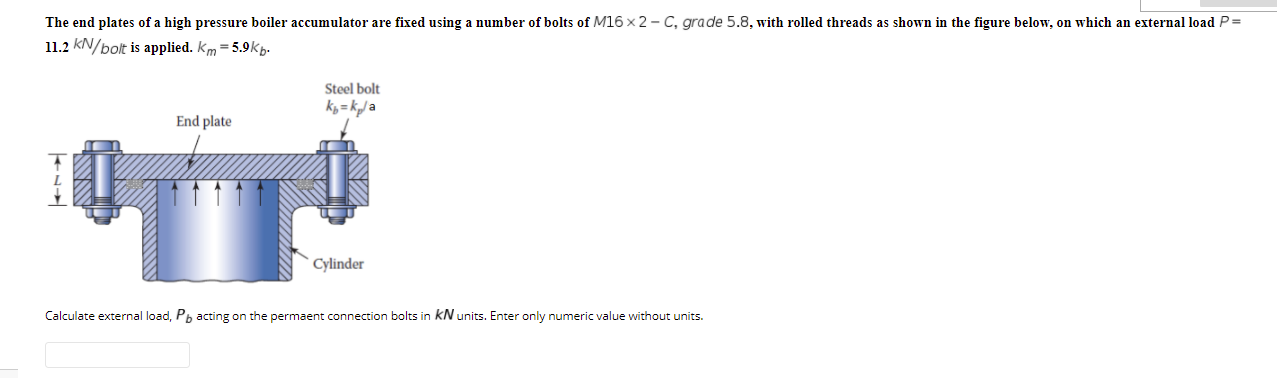 Solved The end plates of a high pressure boiler accumulator | Chegg.com