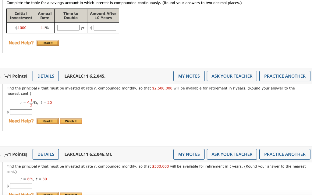 Solved Complete the table for a savings account in which | Chegg.com
