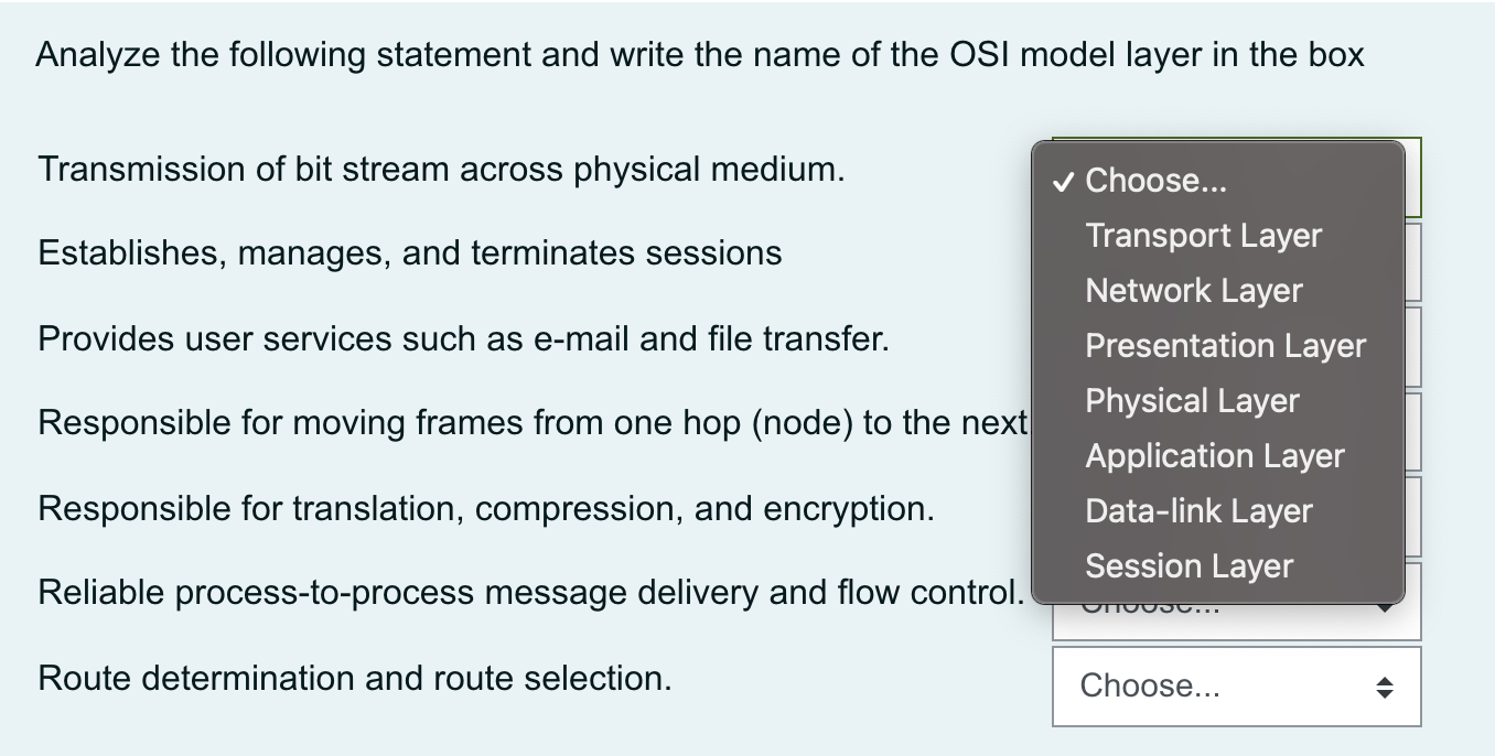Solved Analyze the following statement and write the name of | Chegg.com