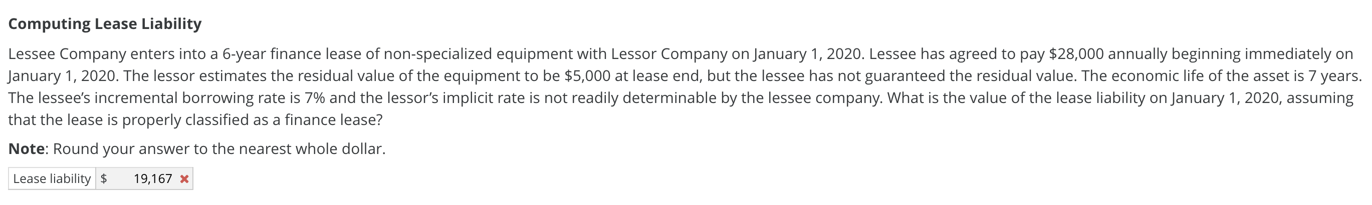Computing Lease Liability Lessee Company enters into | Chegg.com