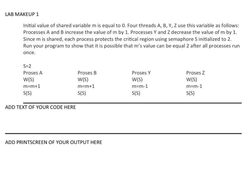 Solved Initial value of shared variable m is equal to 0 . | Chegg.com Solved Initial value of shared variable m is equal to 0 . | Chegg.com