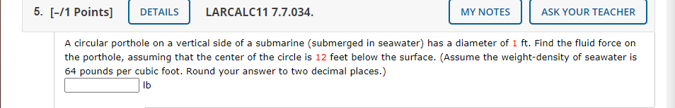 Solved 5. [-/1 Points] DETAILS LARCALC11 7.7.034. MY NOTES | Chegg.com