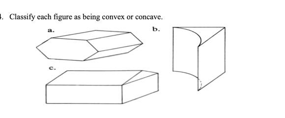 Solved 1. Classify each figure as being convex or concave. | Chegg.com