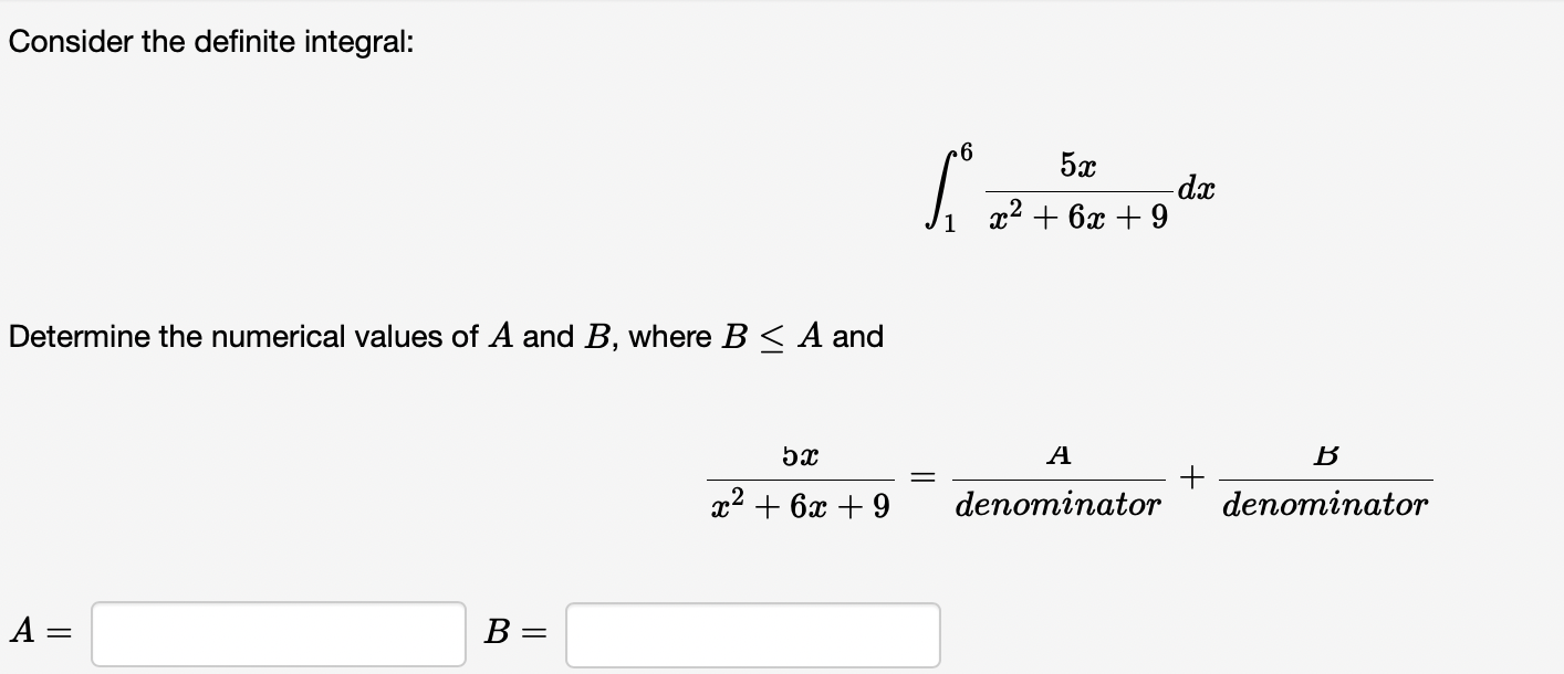 Solved Consider the definite integral: Determine the | Chegg.com