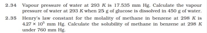 Solved 2.34 Vapour pressure of water at 293 K is 17.535 mm | Chegg.com