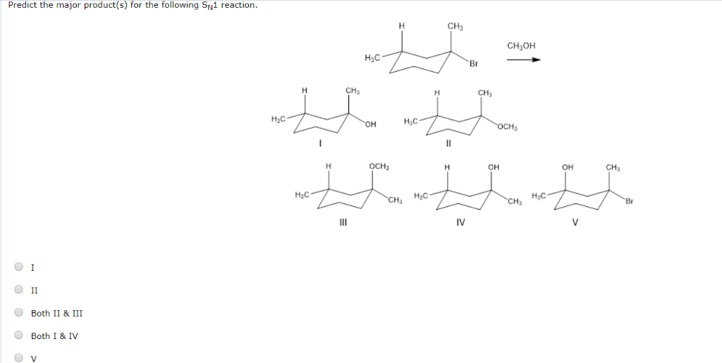 Solved Predict the major product(s) for the following SN1 | Chegg.com