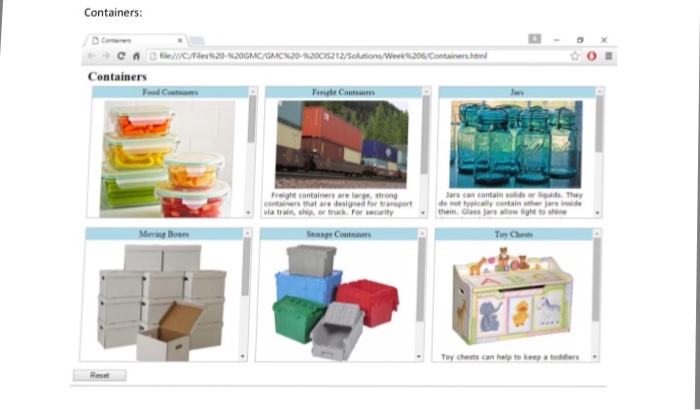 Solved Create a web page with a grid of scrolling boxes. | Chegg.com