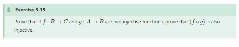 Solved Prove that if f:B→C and g:A→B are two injective | Chegg.com