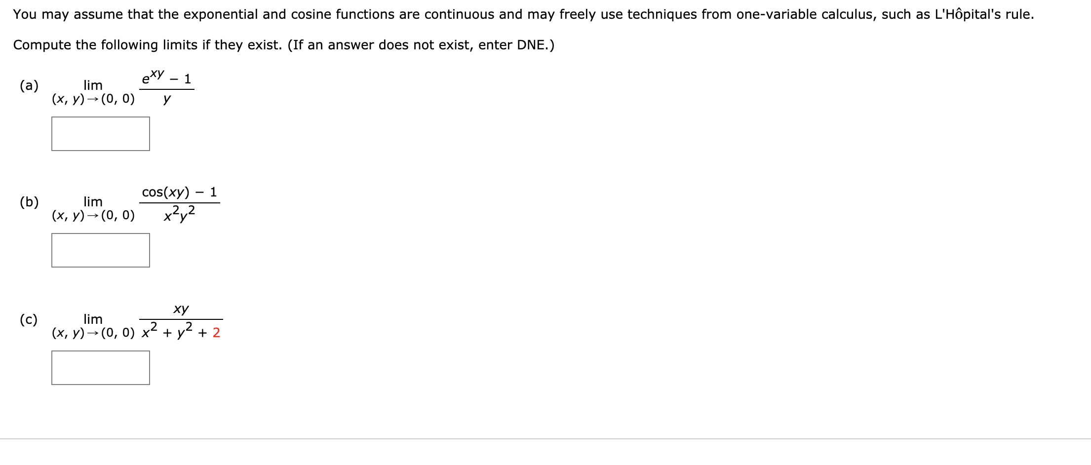 Solved You may assume that the exponential and cosine | Chegg.com