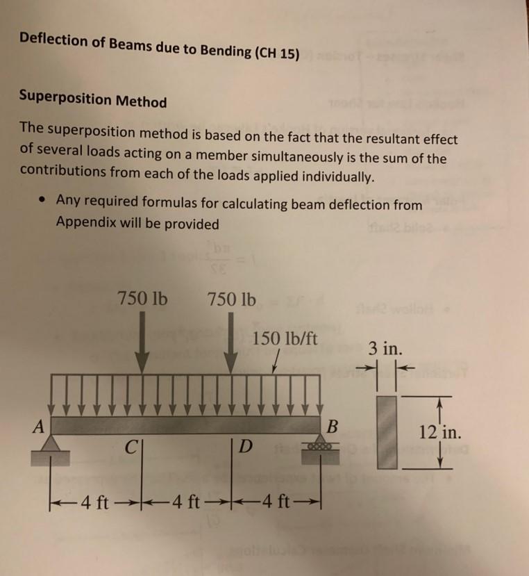 Solved Deflection of Beams due to Bending (CH 15) | Chegg.com
