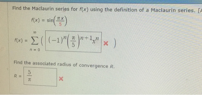 Solved Find the Maclaurin series for f(x) using the | Chegg.com