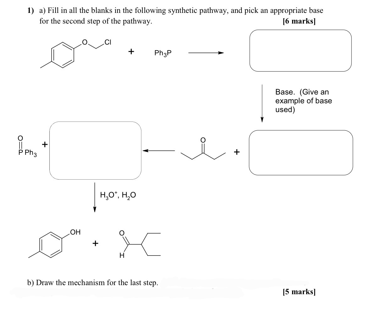 Solved 1) a) Fill in all the blanks in the following | Chegg.com