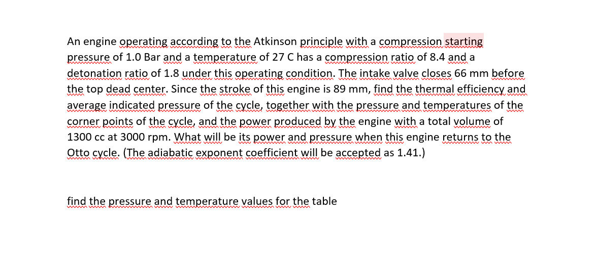 Solved An engine operating according to the Atkinson | Chegg.com