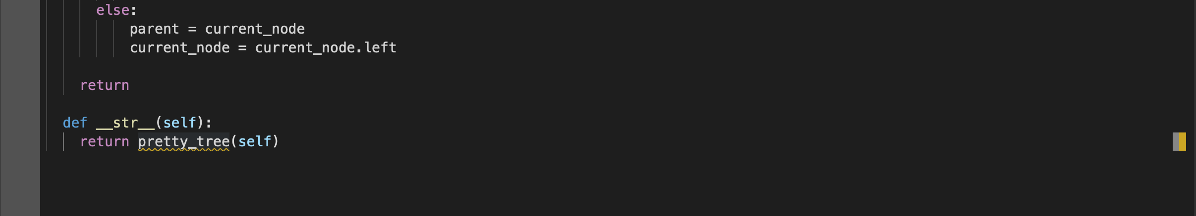 Solved else: parent = current_node current_node = | Chegg.com