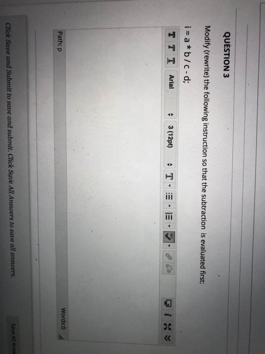 Solved QUESTION 3 Modify (rewrite) the following instruction | Chegg.com