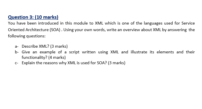 Solved Question 3: (10 marks) You have been introduced in | Chegg.com