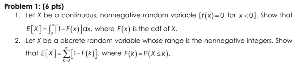 Solved Problem 106 Pts 1 Let X Be A Continuous 