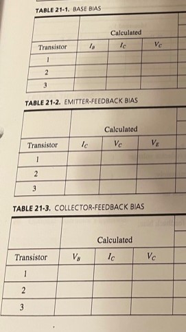 Solved 21 Experiment Transistor Bias Before a transistor can | Chegg.com