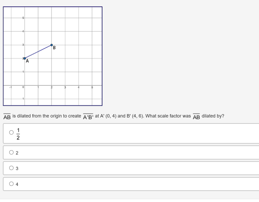 Solved Ab Is Dilated From The Origin To Create Ab At A 