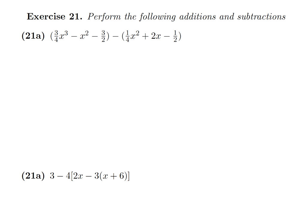 Solved Exercise 21. Perform the following additions and | Chegg.com