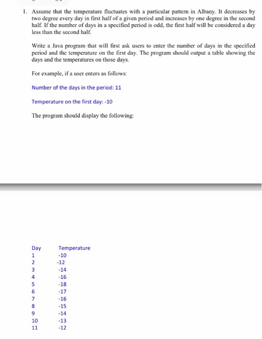 Solved 1. Assume that the temperature fluctuates with a | Chegg.com