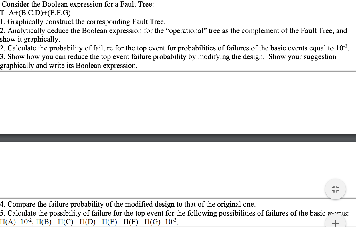 Consider the Boolean expression for a Fault | Chegg.com