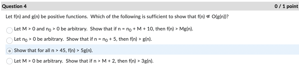 Solved Let f(n) and g(n) be positive functions. Which of the | Chegg.com