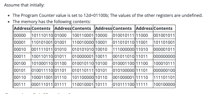 Solved 1. ﻿What is the address and the first instruction | Chegg.com