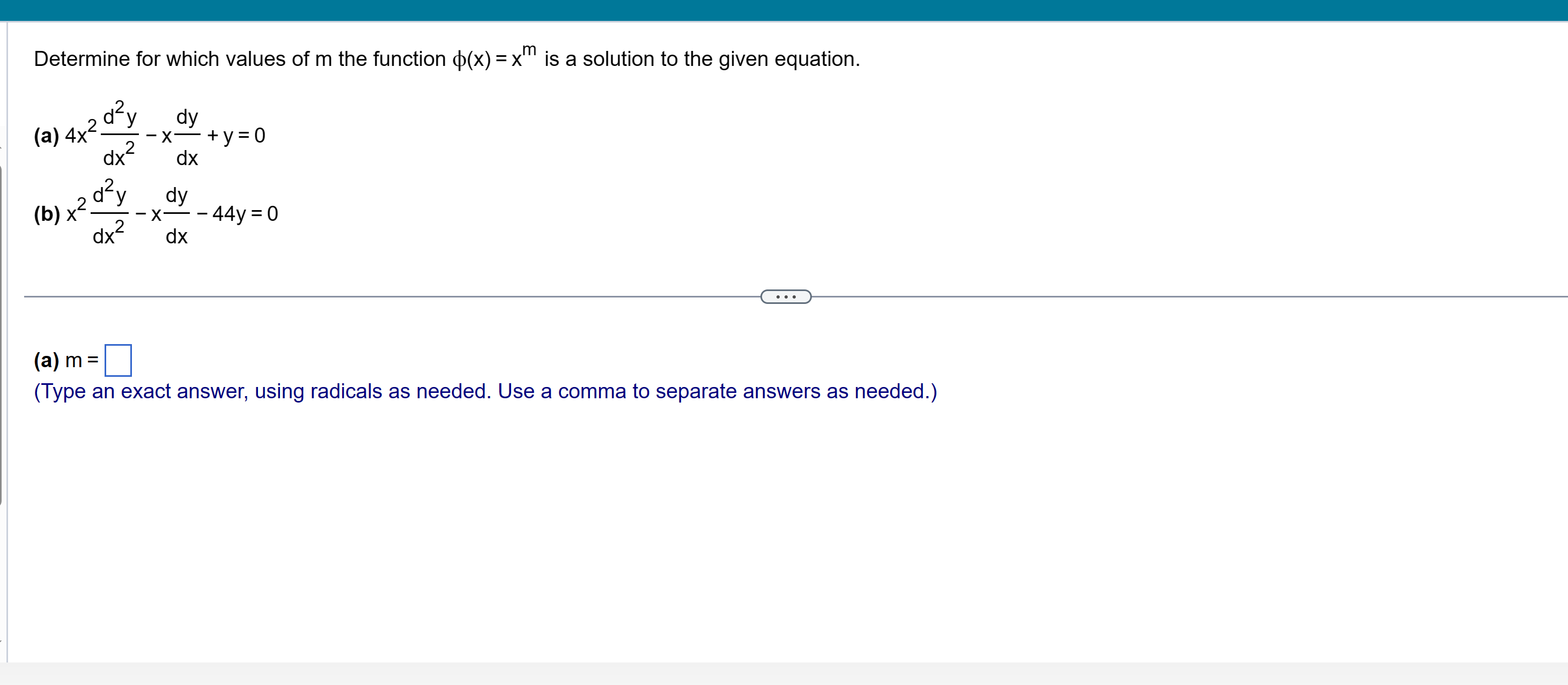 Solved Appld Diff Equations | Chegg.com