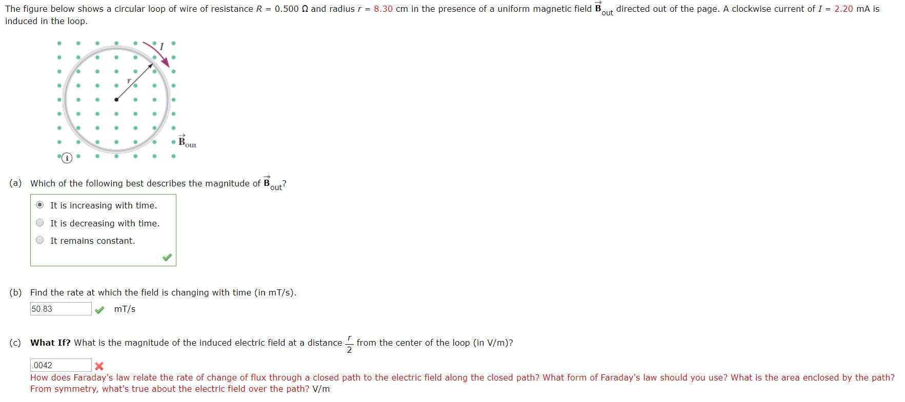Solved: The Figure Below Shows A Circular Loop Of Wire Of ... | Chegg.com