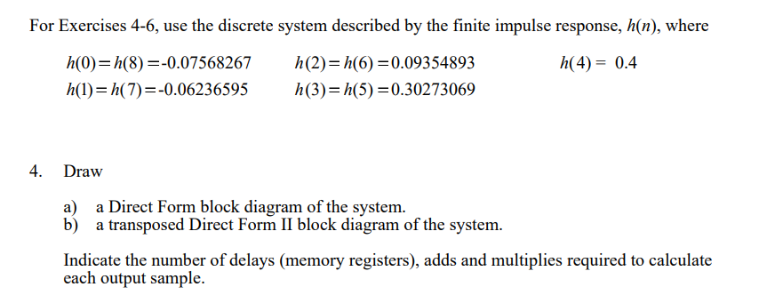 Solved Gor Exercises 4-6, use the discrete system described | Chegg.com