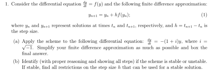 Solved 1. Consider the differential equation = f(y) and the | Chegg.com