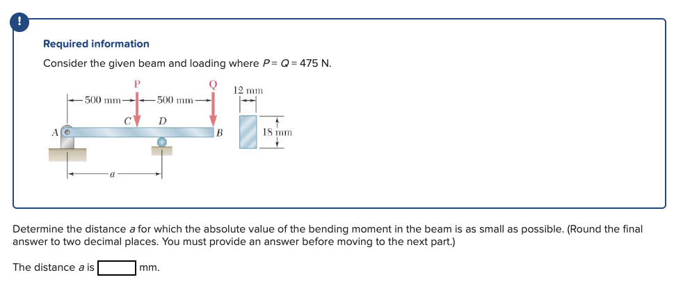 Solved Required information Consider the given beam and | Chegg.com