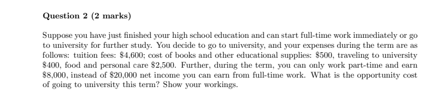 Solved Suppose you have just finished your high school | Chegg.com