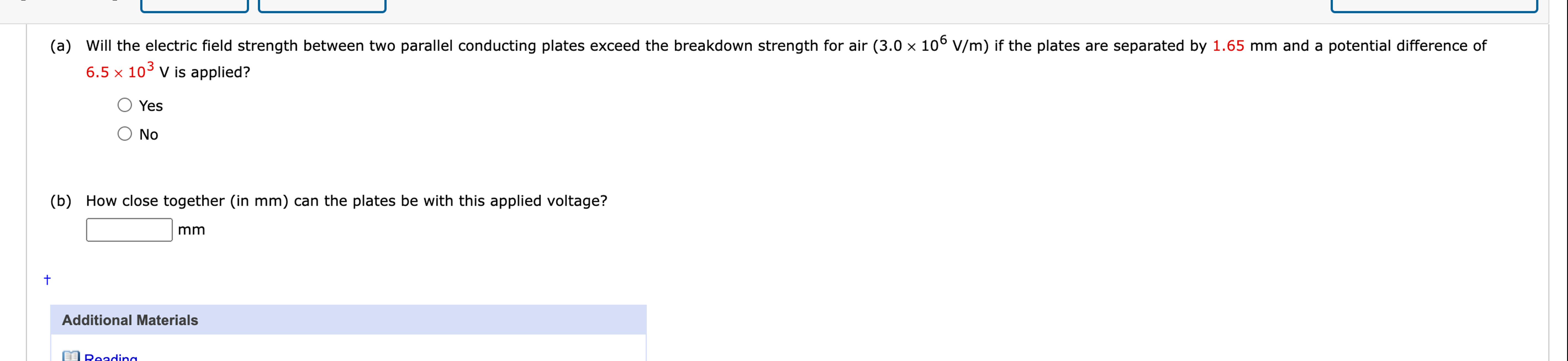 Solved (a) ﻿Will the electric field strength between two | Chegg.com