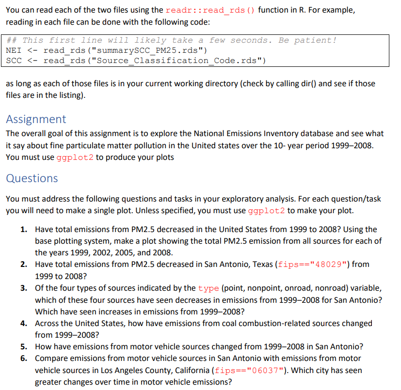 library(tidyverse) Help with Questions 2 and 6. How | Chegg.com