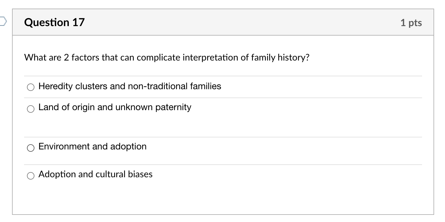 Solved Question 17 1 pts What are 2 factors that can | Chegg.com Solved Question 17 1 pts What are 2 factors that can | Chegg.com