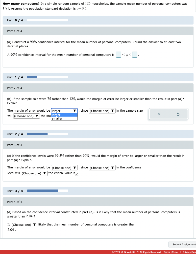 Solved How many computers? In a simple random sample of 125 | Chegg.com
