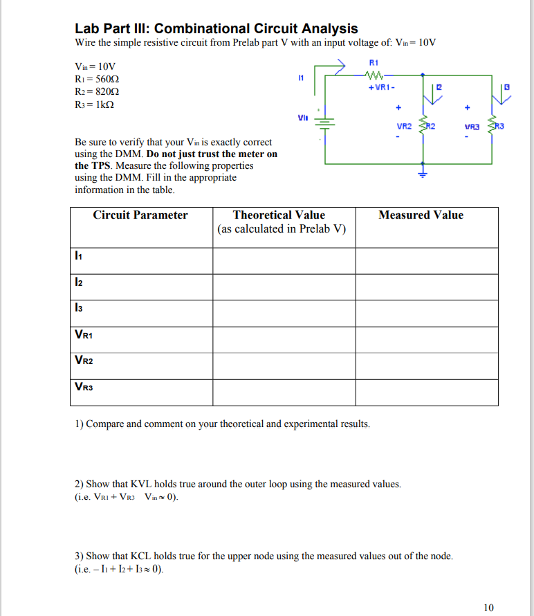 Solved Lab Part Iii Combinational Circuit Analysis Wire The