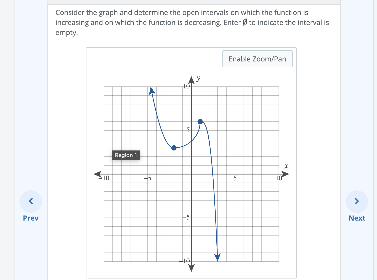 Solved Consider the graph and determine the open intervals | Chegg.com