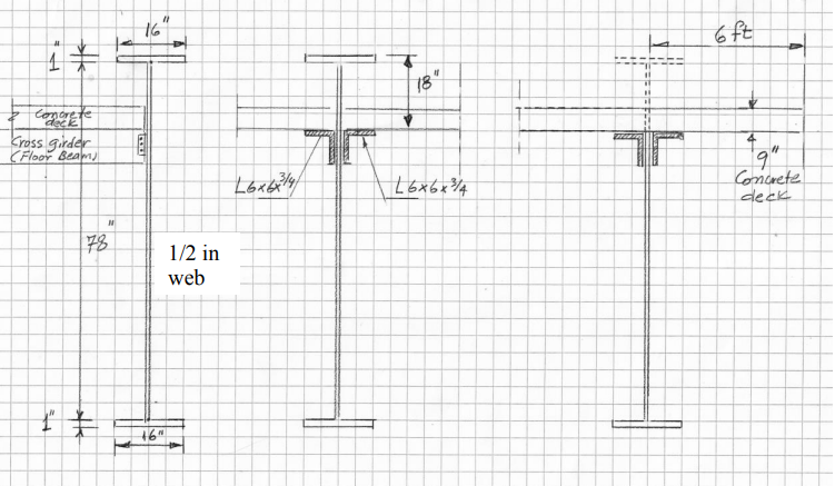 Problem 1 The existing deep longitudinal girder shown | Chegg.com